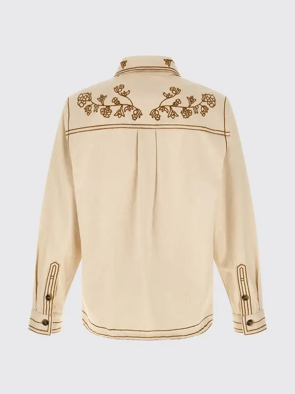 Isabel Marant Étoile Embroidered Floral Cotton Overshirt - Beige