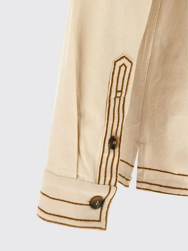 Isabel Marant Étoile Embroidered Floral Cotton Overshirt - Beige
