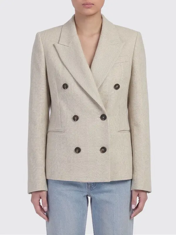Brunello Cucinelli Double Breasted Jacket - Beige