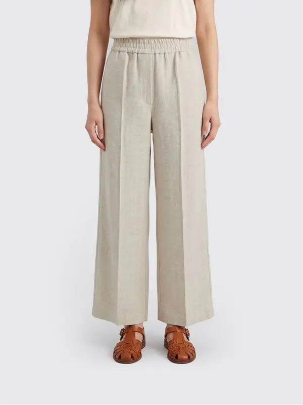 Brunello Cucinelli Wide Leg Pants - Beige