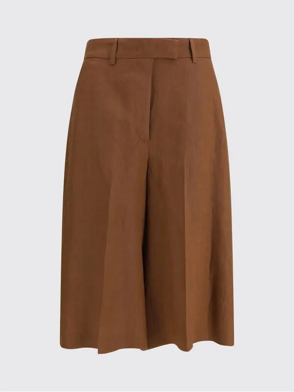 LARDINI Viscose Blend Tailored Shorts - Brown