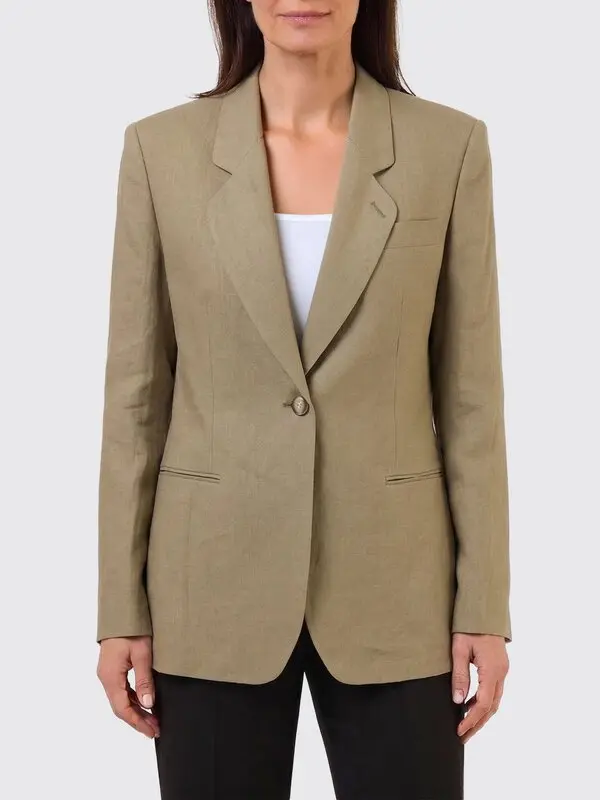 Giorgio Armani Single-breasted Linen Blazer - Grey