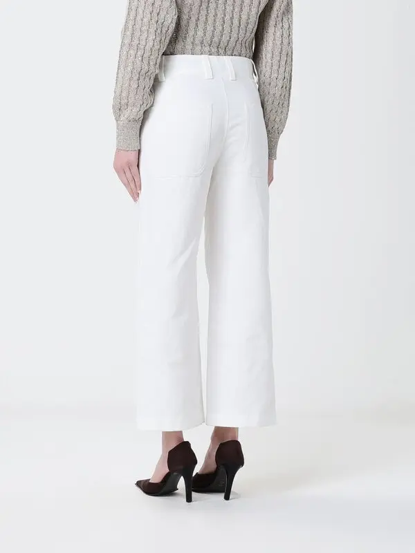 Brunello Cucinelli Tailored Wide Leg Pants - White