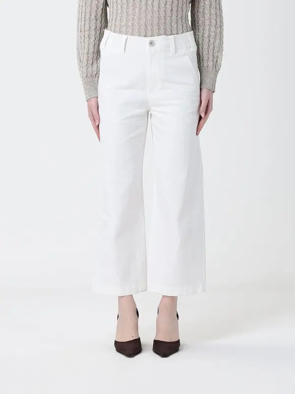 Brunello Cucinelli Cropped Cotton And Linen Blend Chino Trousers - White