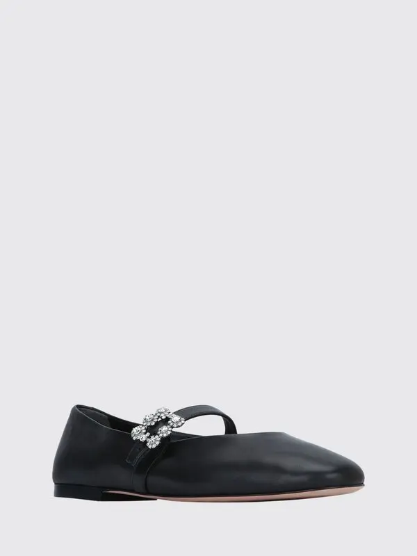 ROGER VIVIER Efflorescence Nappa Ballerina Flats - Black