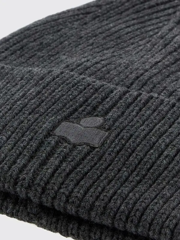 Isabel Marant Étoile Ribbed Cotton Blend Beanie Hat - Grey