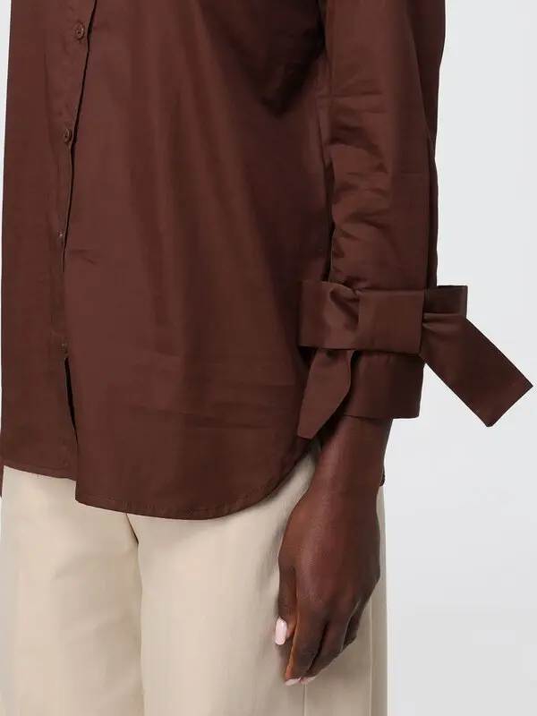 HANITA Classic Cotton Shirt With Bow Detail Cuffs