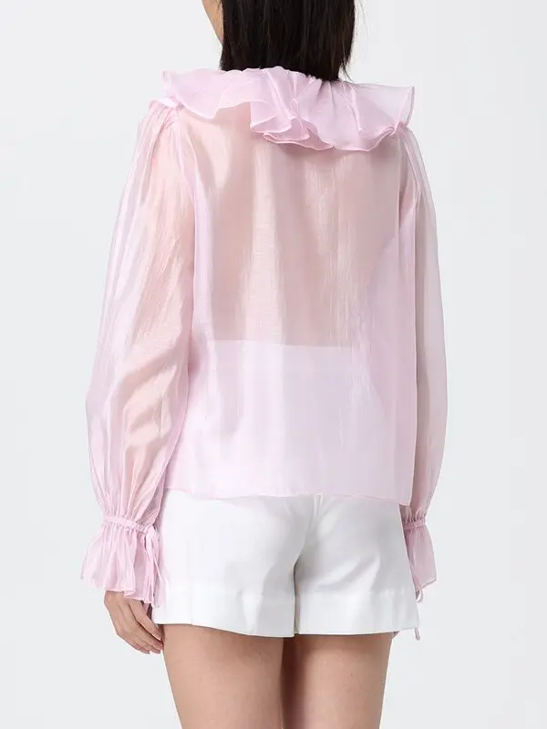 HANITA Chiffon Blouse With Ruffles