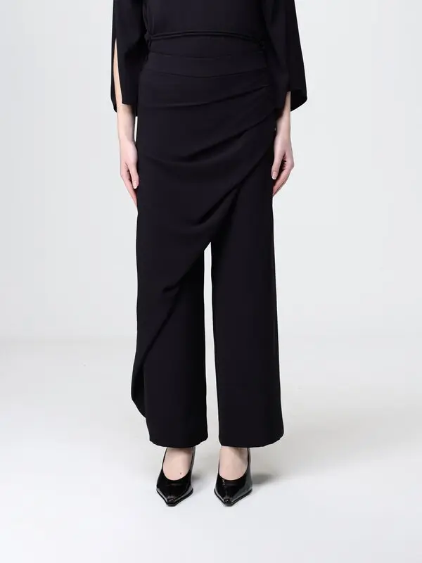 HANITA Tailored Draped Trousers - Black