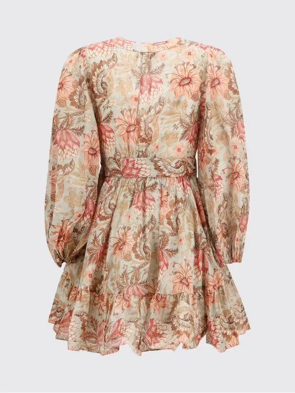 Zimmermann Printed Wrap Dress - Sage