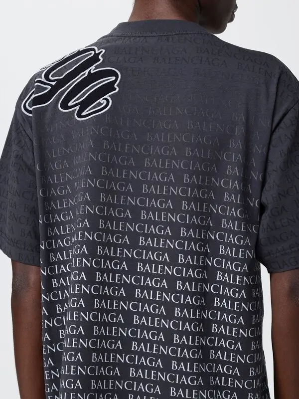 Balenciaga Cotton T-shirt With Logo - Black