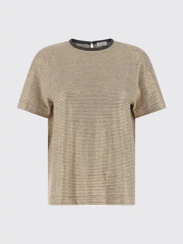 Brunello Cucinelli Striped Linen T-shirt - Multicolor