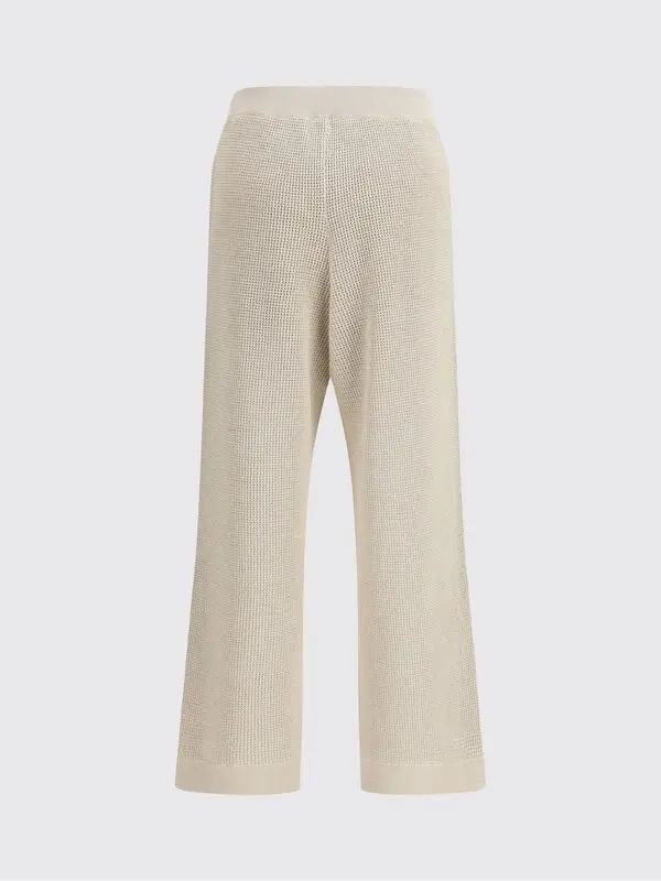 Brunello Cucinelli Textured Knit Wide-leg Pants - Beige