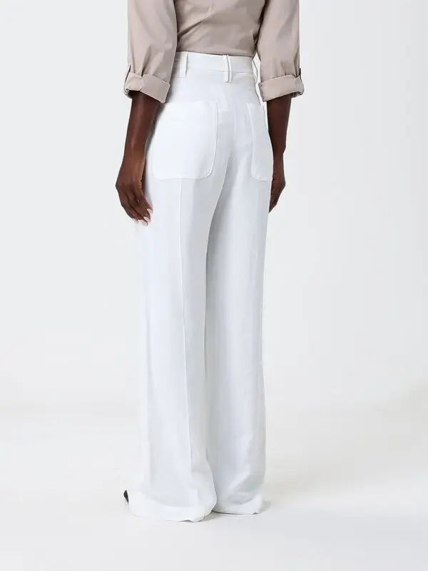 Brunello Cucinelli Linen Blend Palazzo Trousers - Beige