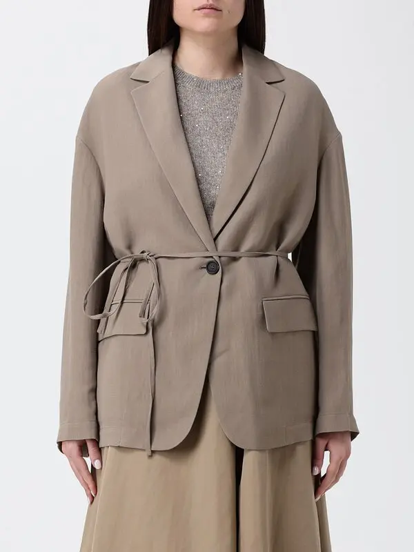 Brunello Cucinelli Viscose Blazer - Sand