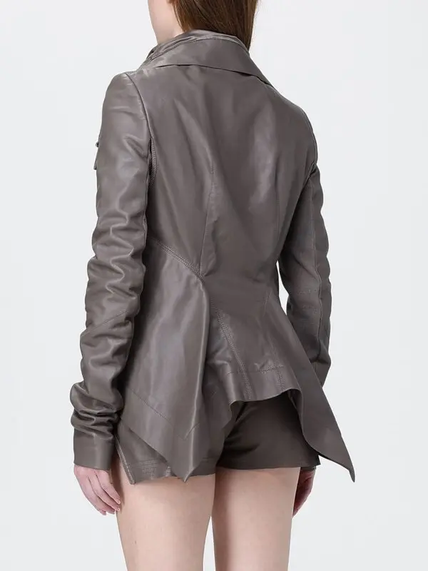 Rick Owens Leather Jacket - Grey