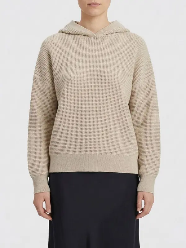 Brunello Cucinelli Textured Knit Hoodie - Beige