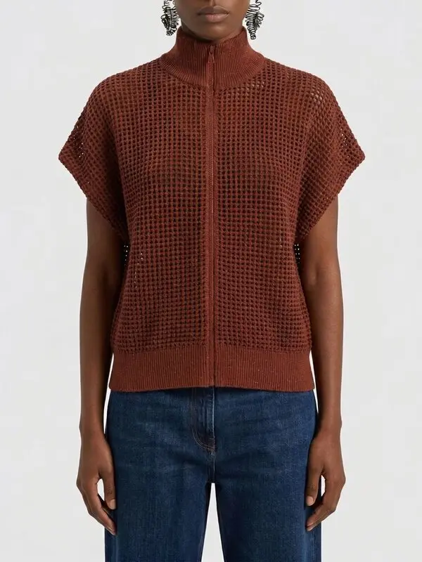 Brunello Cucinelli Zip-up Knit Top