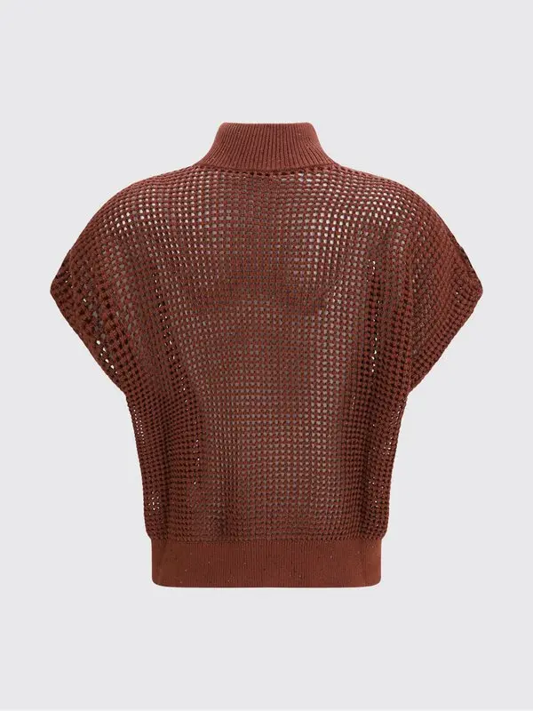 Brunello Cucinelli Zip-up Knit Top