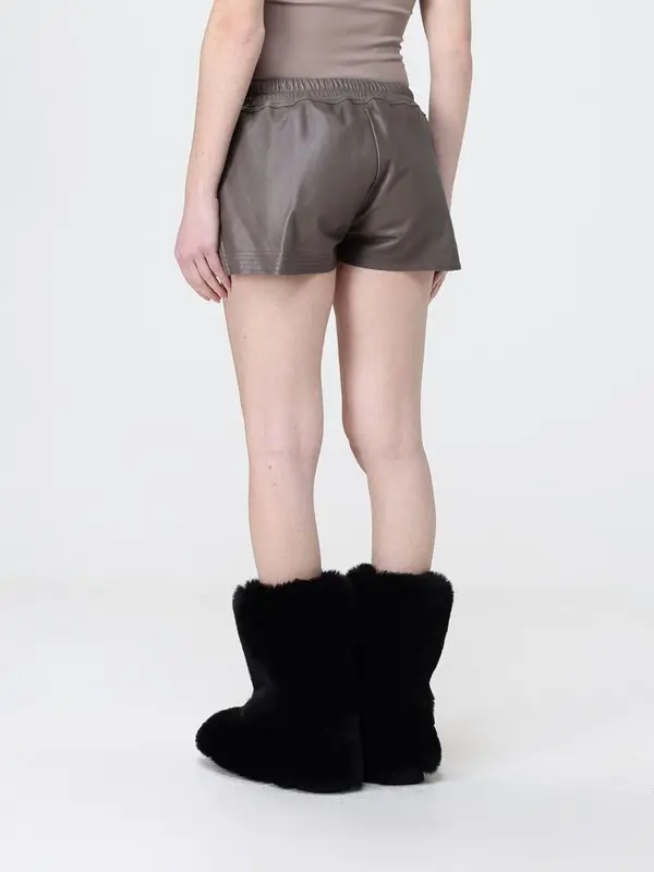 Rick Owens Leather Shorts - Grey