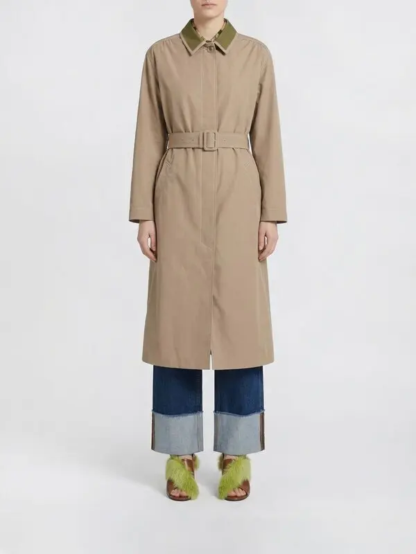 Marni Cotton Blend Trench Coat - Grey