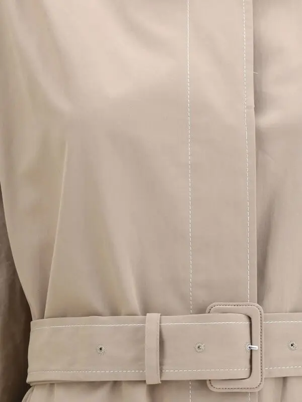 Marni Cotton Blend Trench Coat - Grey