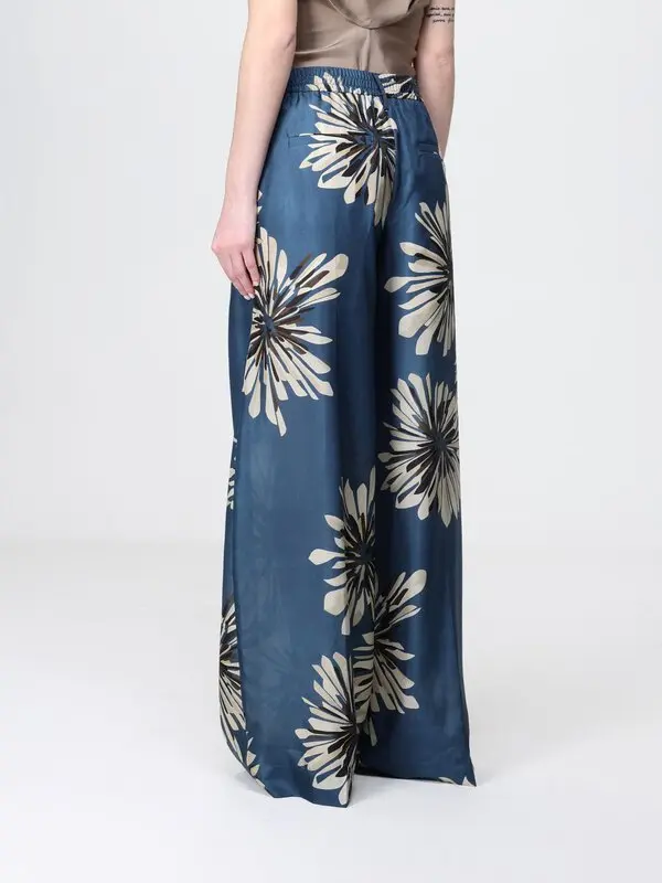 Brunello Cucinelli Wide Leg Printed Trousers - Blue