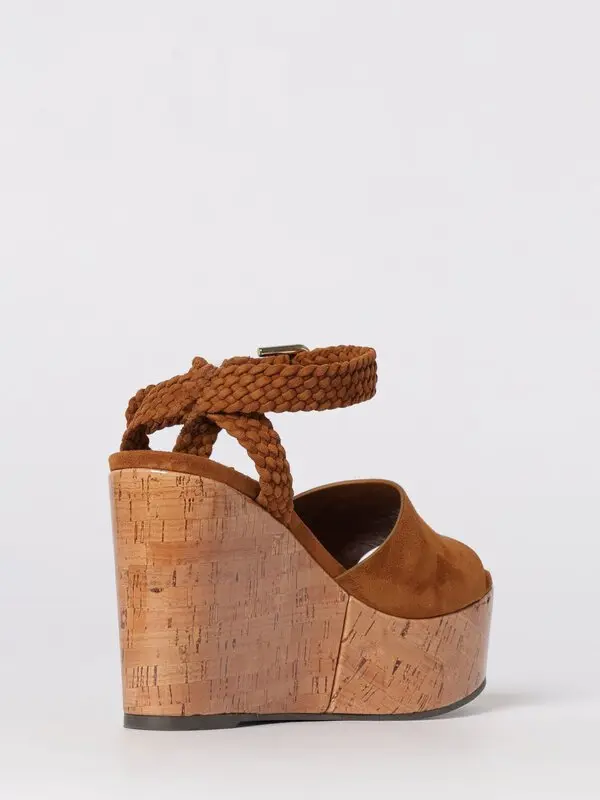 JIMMY CHOO Jori Suede Wedge Sandals - Brown