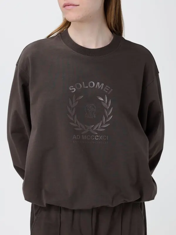 Brunello Cucinelli Cotton Crew Neck Sweatshirt With Emblem