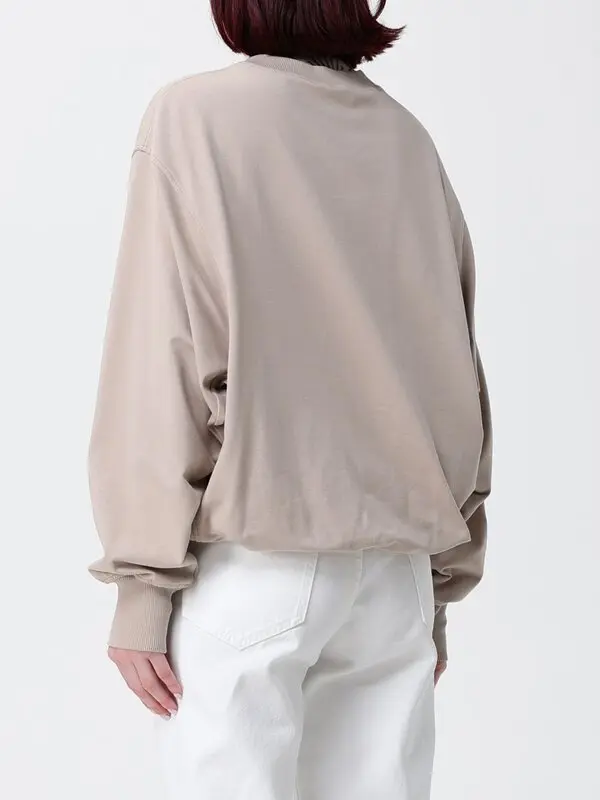 Brunello Cucinelli Cotton Crew Neck Sweatshirt With Emblem - Cocoa
