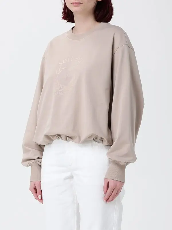 Brunello Cucinelli Cotton Crew Neck Sweatshirt With Emblem - Cocoa