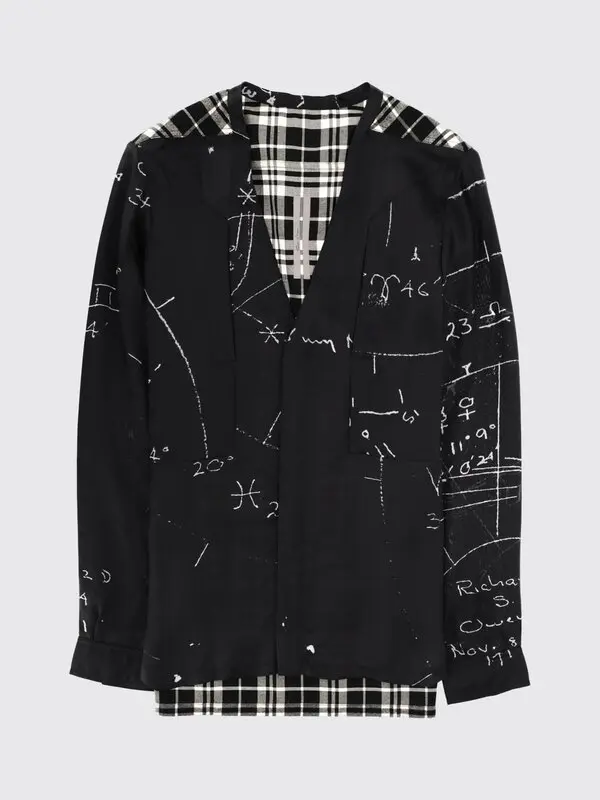Rick Owens Printed Cotton Blend Shirt - Black