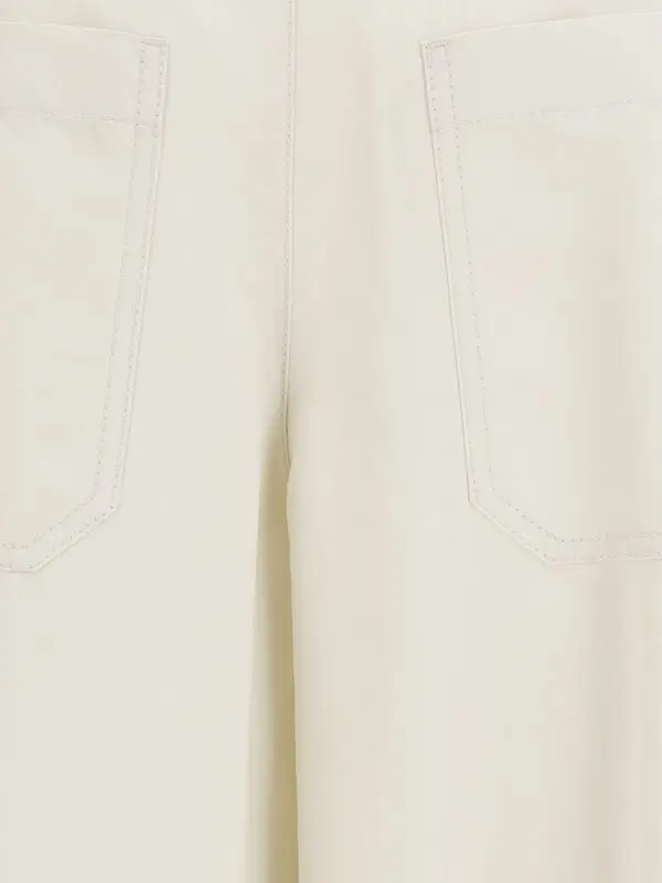 Brunello Cucinelli Wide Leg Cotton Blend Trousers