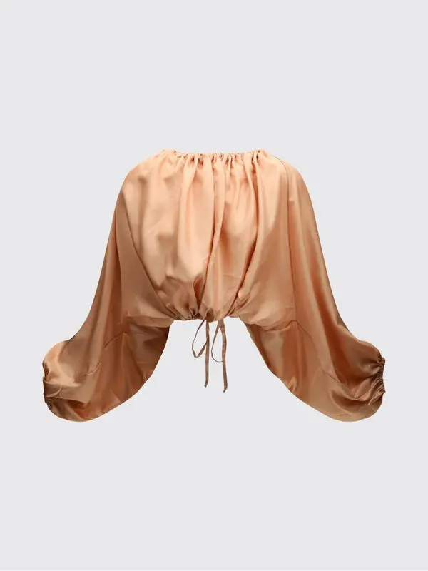 DI STAVNITSER Silk Blouse With Drawstring Hem