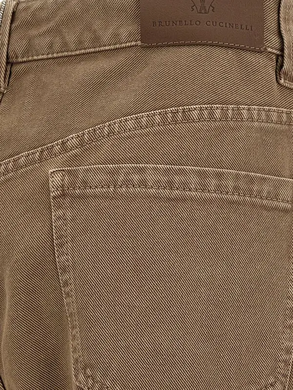 Brunello Cucinelli Wide-leg Jeans - Beige