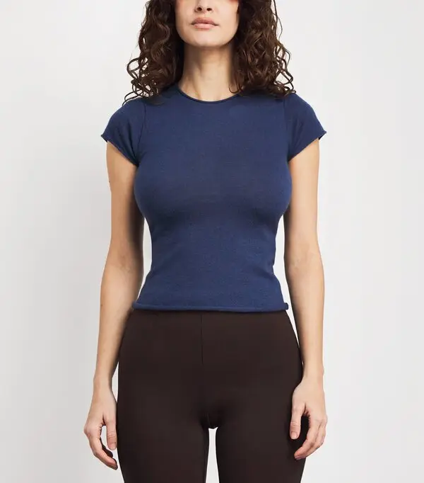 SKIMS Cashmere T-shirt - Blue