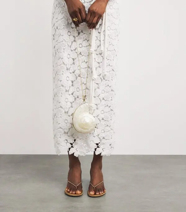 Simkhai Shell Marion Clutch - Ivory
