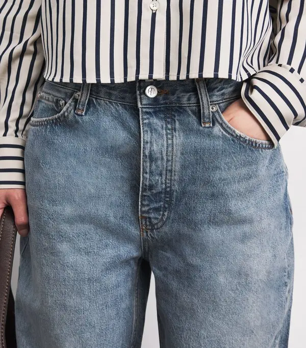 ANINE BING Fritz Barrel-leg Jeans - Blue