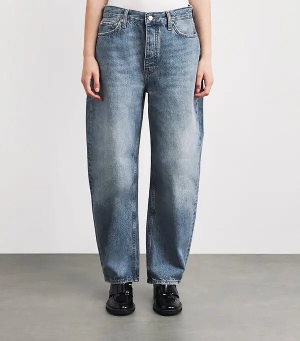 ANINE BING Fritz Barrel-leg Jeans - Blue