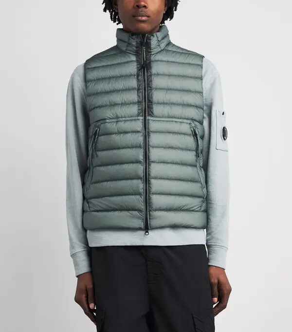 C.P. COMPANY D.d. Shell Quilted Down Gilet - Blue