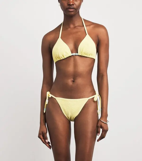 Hunza G Beaded Gina Bikini - Yellow