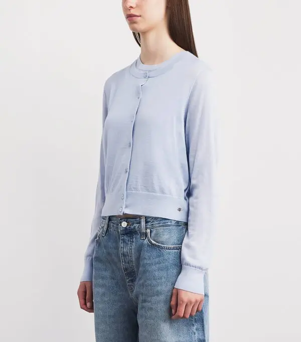 ANINE BING Wool-cashmere Moni Cardigan - Blue