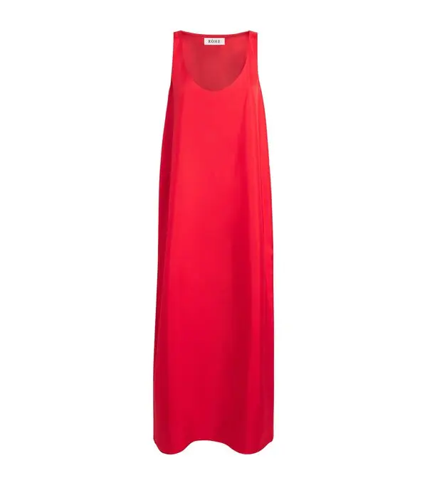 RÓHE Silk Maxi Dress - Red