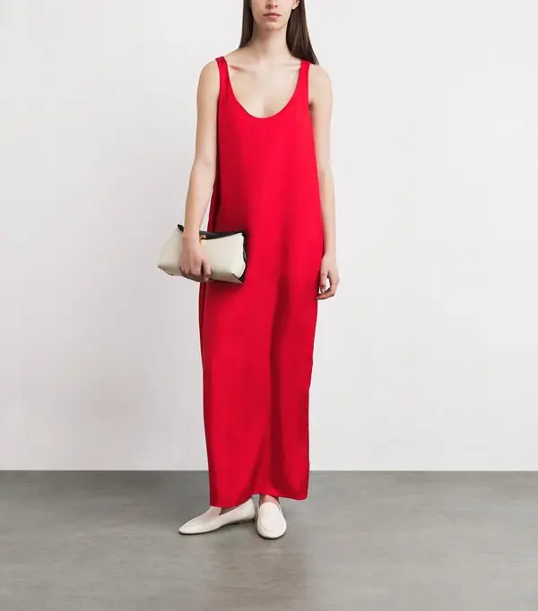 RÓHE Silk Maxi Dress - Red