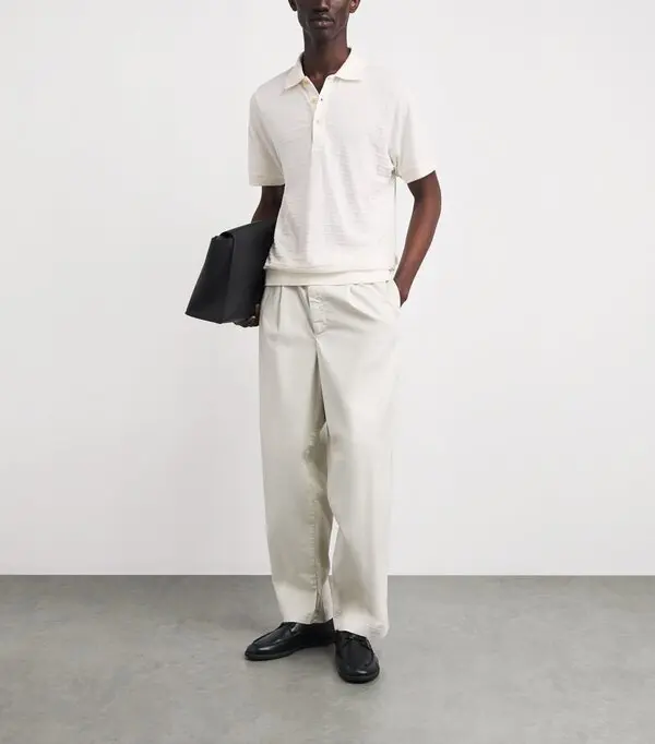 Oliver Peoples Organic Cotton Jacquard Polo Shirt
