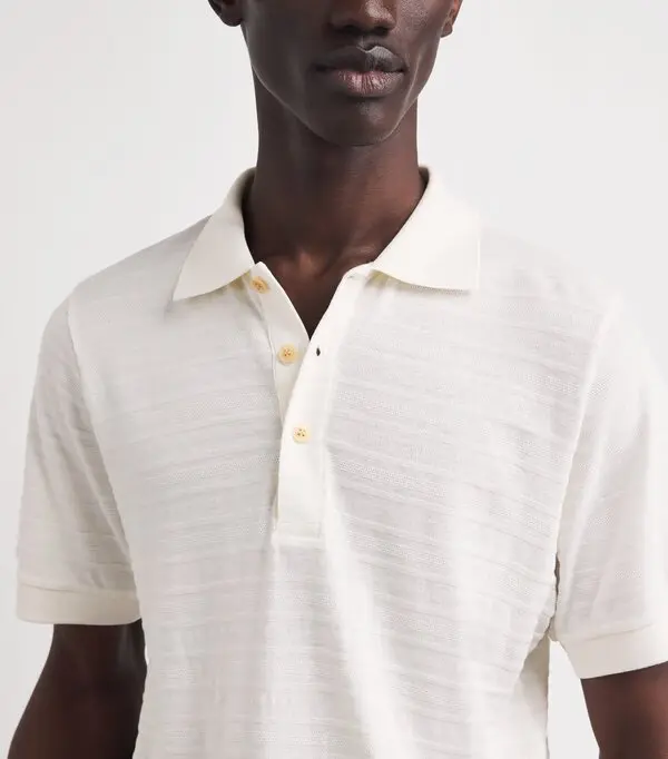 Oliver Peoples Organic Cotton Jacquard Polo Shirt
