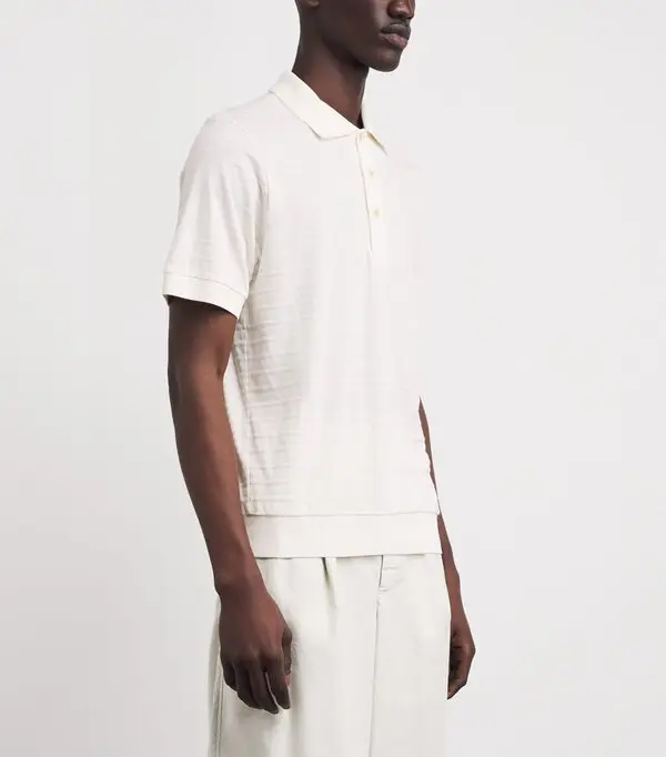 Oliver Peoples Organic Cotton Jacquard Polo Shirt