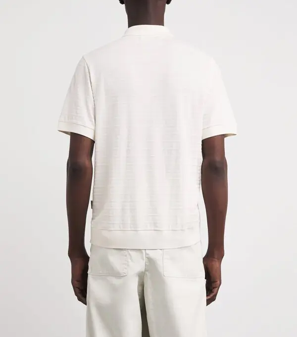 Oliver Peoples Organic Cotton Jacquard Polo Shirt