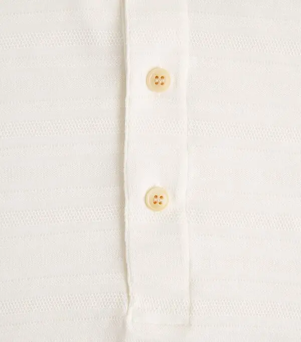 Oliver Peoples Organic Cotton Jacquard Polo Shirt