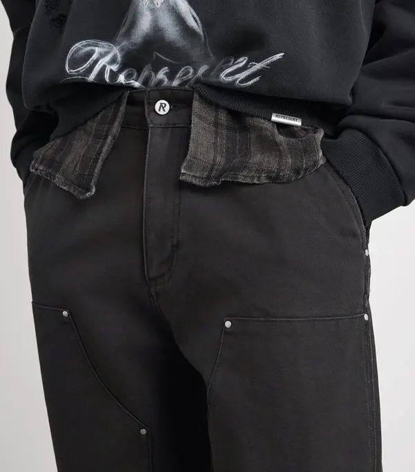 REPRESENT Heaton Wide-leg Trousers - Black
